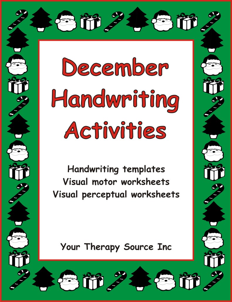 December Handwriting Activities - Your Therapy Source