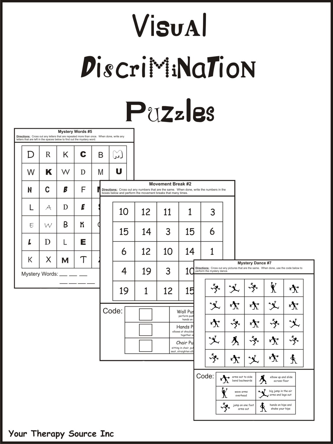 Visual Discrimination Puzzles - Your Therapy Source
