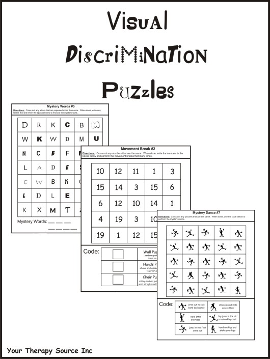 Visual Discrimination Puzzles - Your Therapy Source