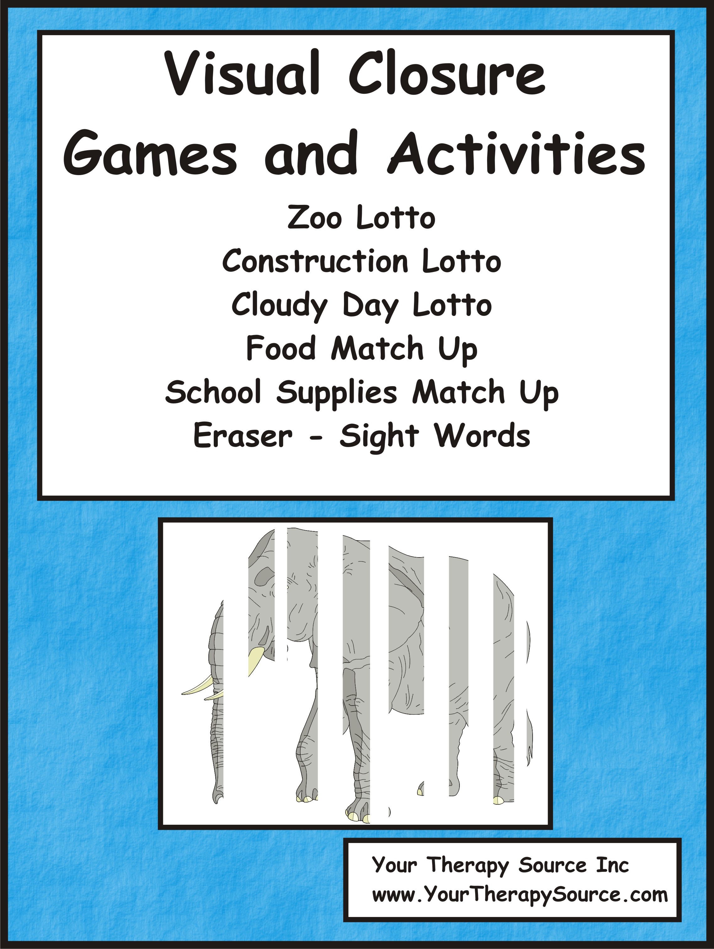 Visual Closure Games And Activities Your Therapy Source