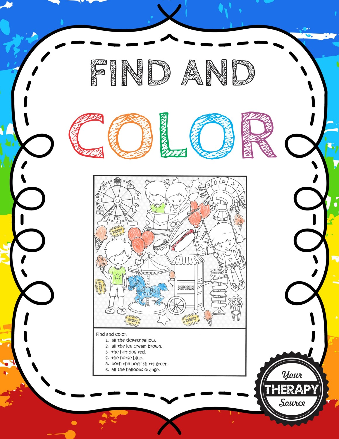 Find and Color - Your Therapy Source