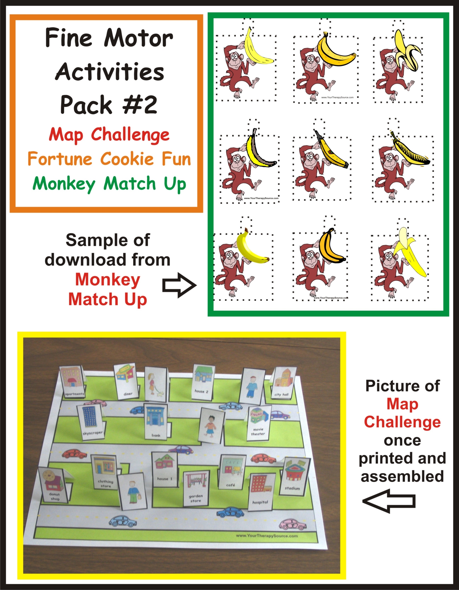 Print and Play Fine Motor Activities Pack #2 - Your Therapy Source
