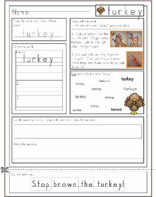 Turkey Multisensory Handwriting Activity - Your Therapy Source