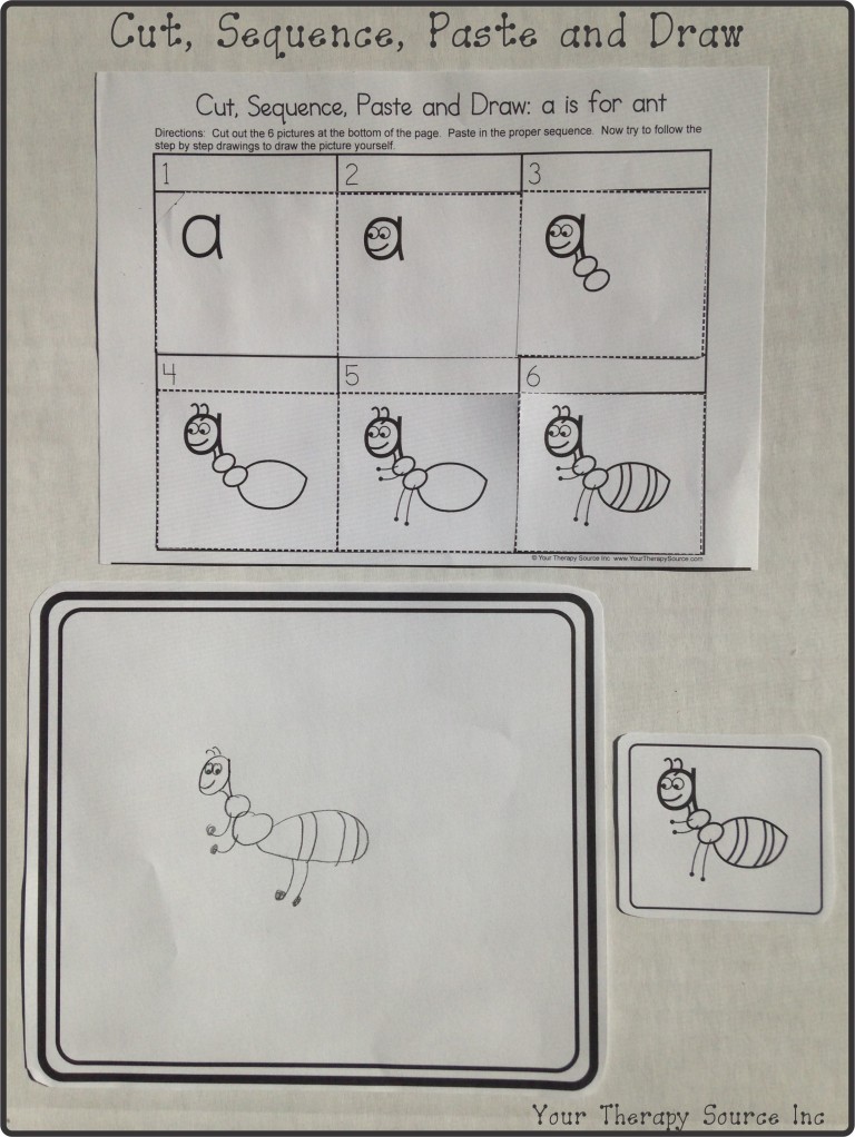 Cut, Sequence, Paste and Draw Alphabet - Your Therapy Source