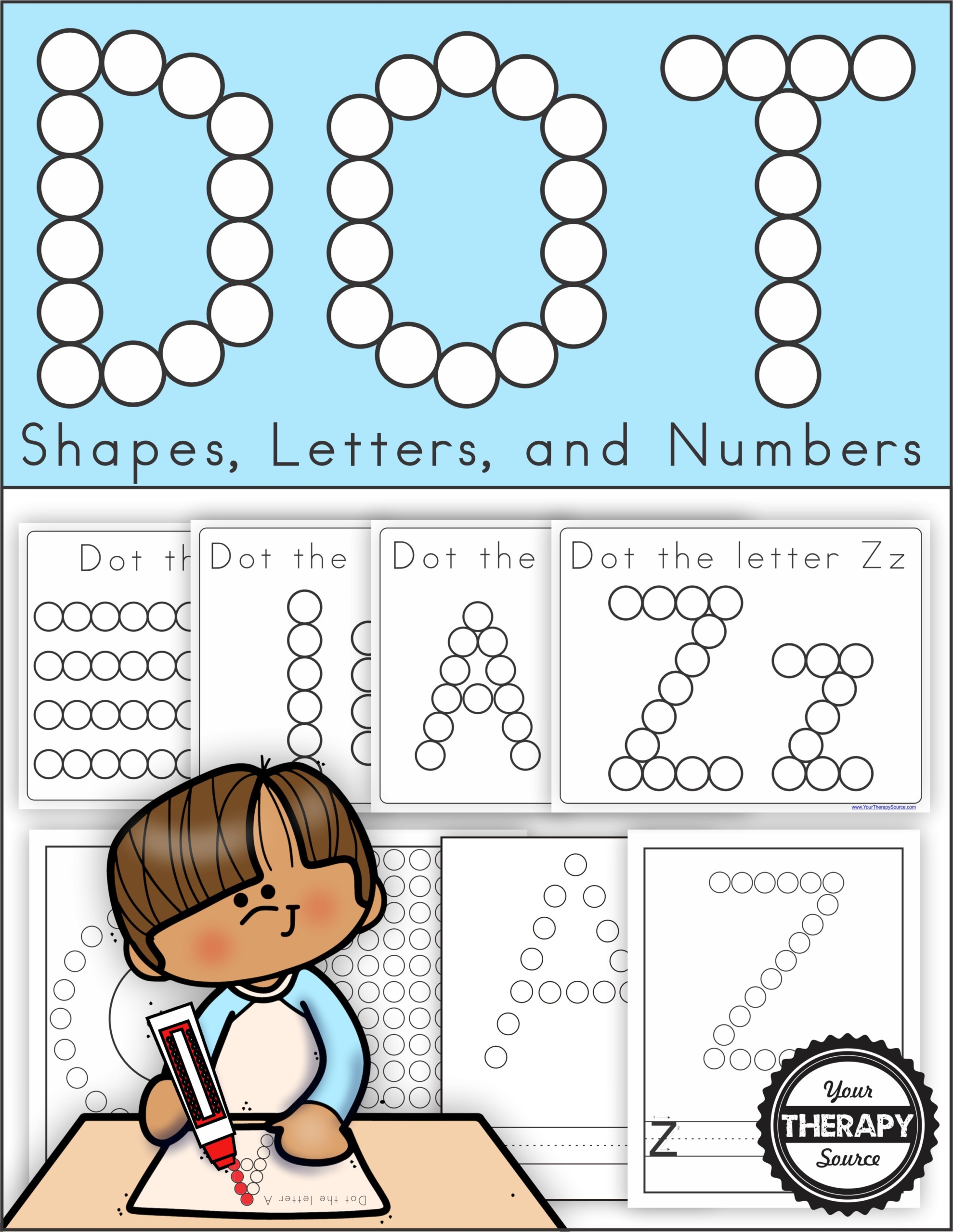 Do A Dot Printable Alphabet Numbers Lines And Shapes Your Therapy Do A Dot Printable Alphabet Numbers Lines And Shapes Your Therapy
