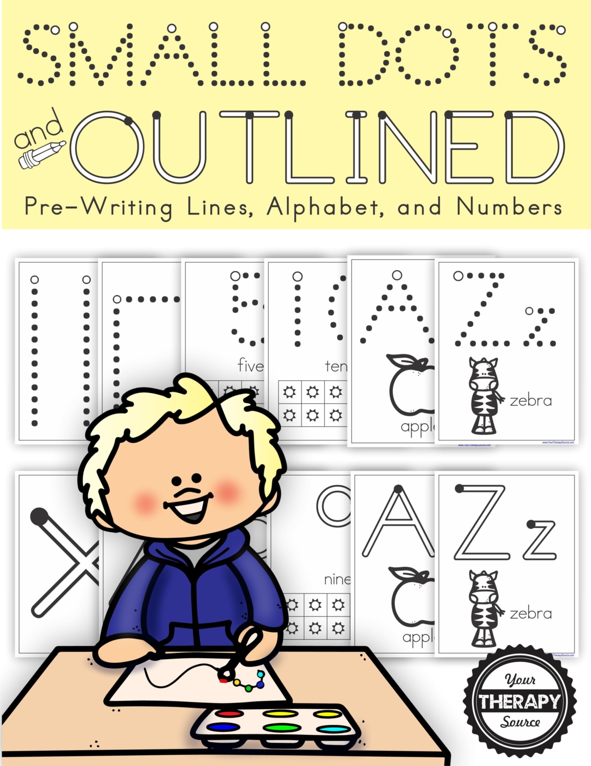 Q-Tip Painting Printables - Prewriting, Alphabet, and Numbers - Your ...