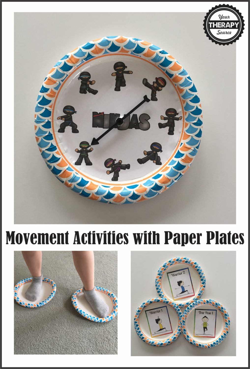 Paper Plate Activities - Let's Get Moving - Your Therapy Source