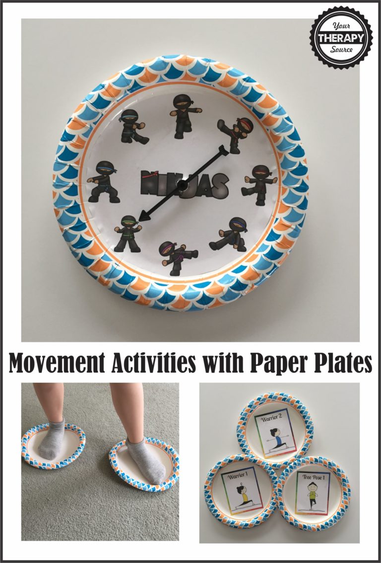 Paper Plate Activities - Let's Get Moving - Your Therapy Source