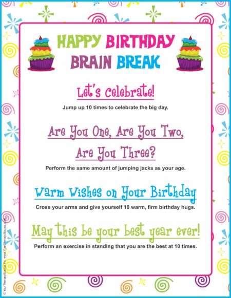 5 FREE Brain Break Printables - Your Therapy Source