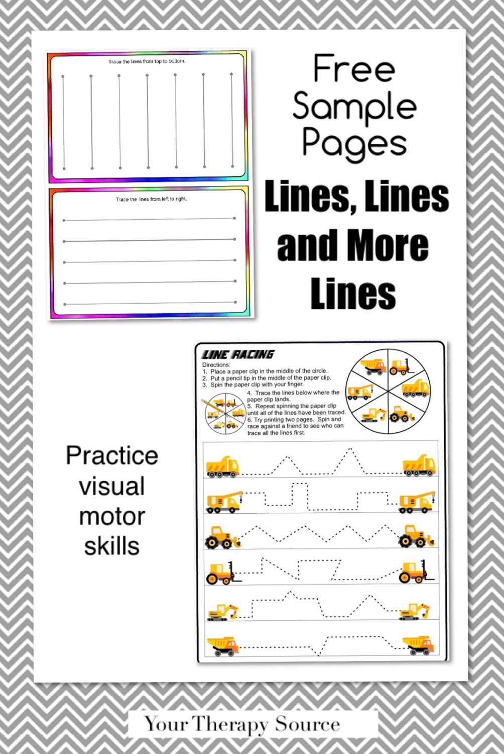 Lines, Lines and More Lines Free Sample Pages - Your Therapy Source