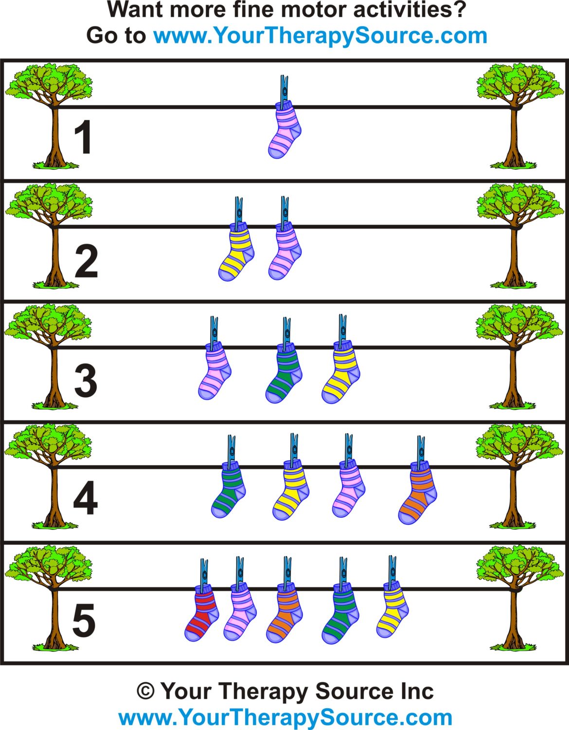 Clothes Line Numbers - Your Therapy Source