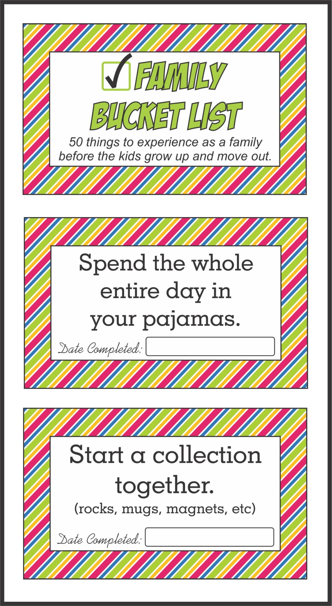 Family Bucket List - Your Therapy Source