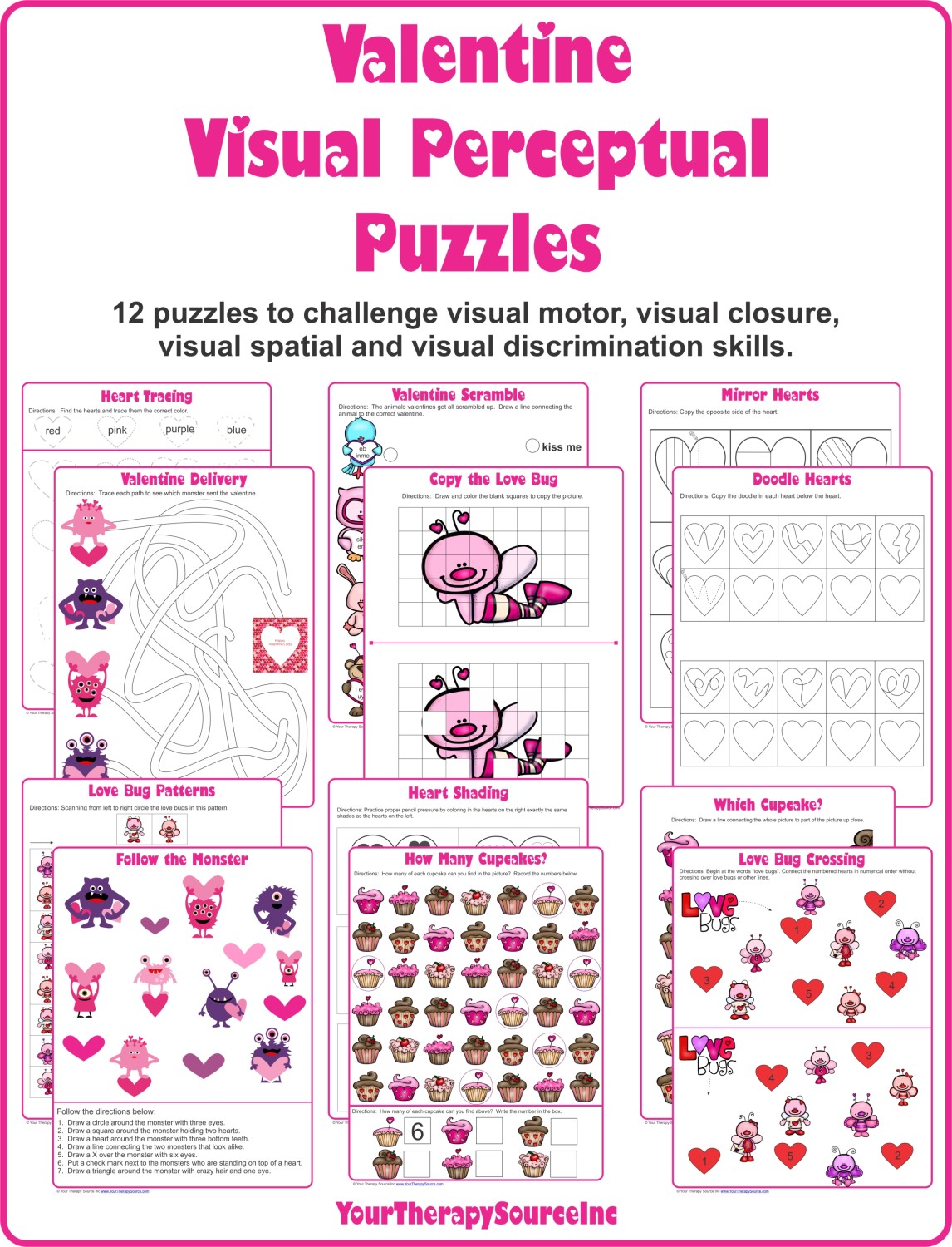 Valentine Visual Perceptual Puzzles - Your Therapy Source