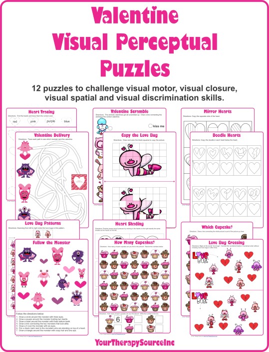 Valentine Visual Perceptual Puzzles - Your Therapy Source