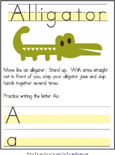 Alligator Action Handwriting - Your Therapy Source