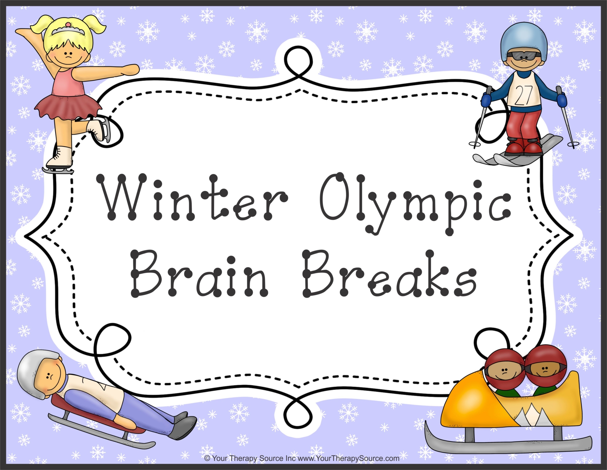 10 FREE Winter Olympic Brain Break Ideas - Your Therapy Source
