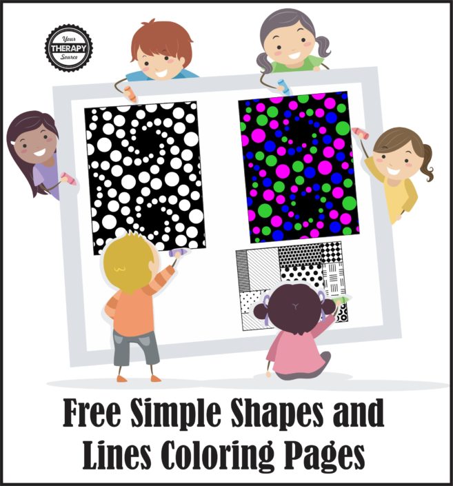 Simple Lines, Shapes and Design Coloring Pages Freebie - Your Therapy ...