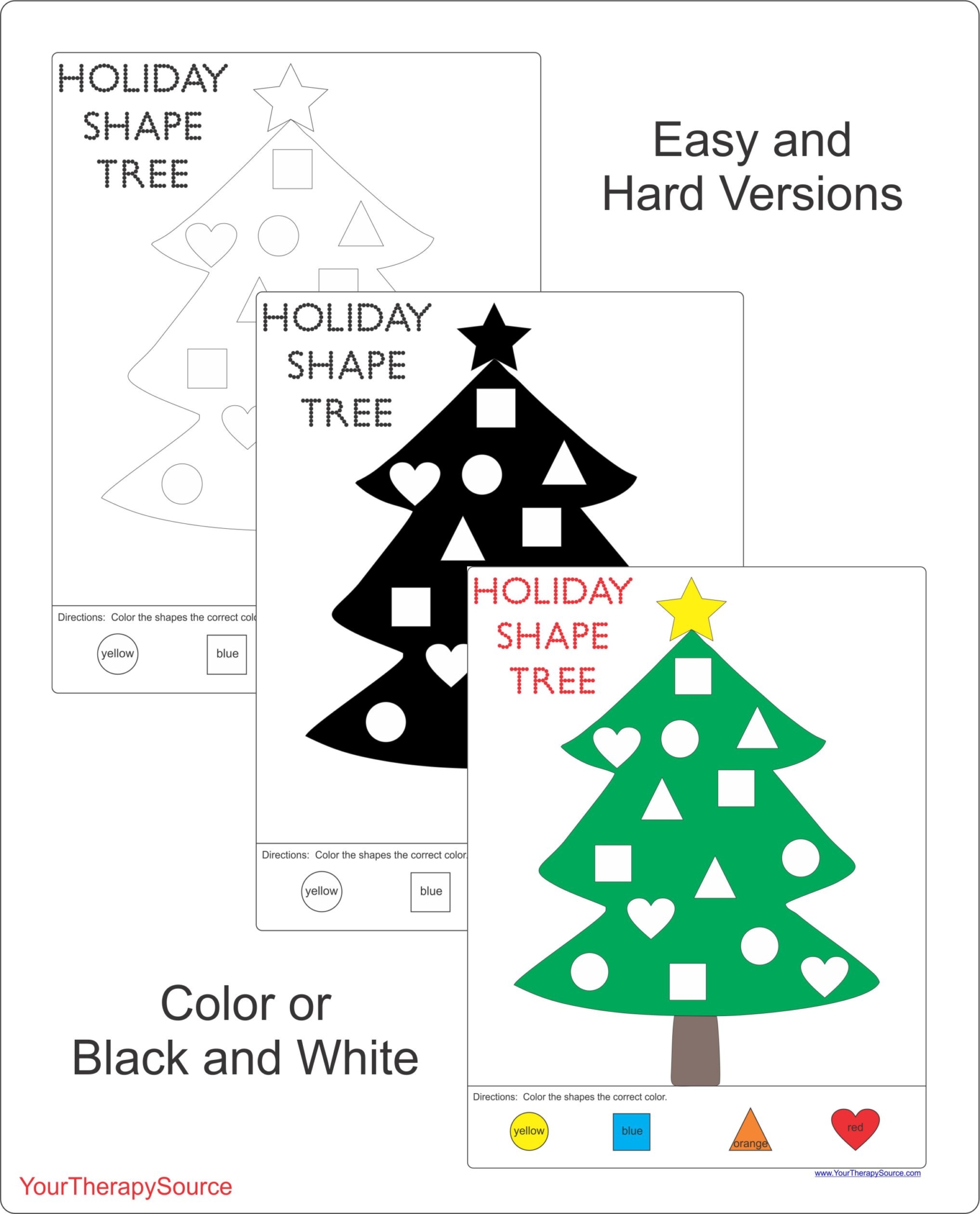 Holiday Shape Tree - Your Therapy Source
