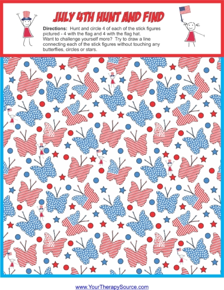 July 4th Hunt and Find - Your Therapy Source