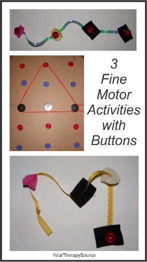 3 Fine Motor Button Activities - Your Therapy Source
