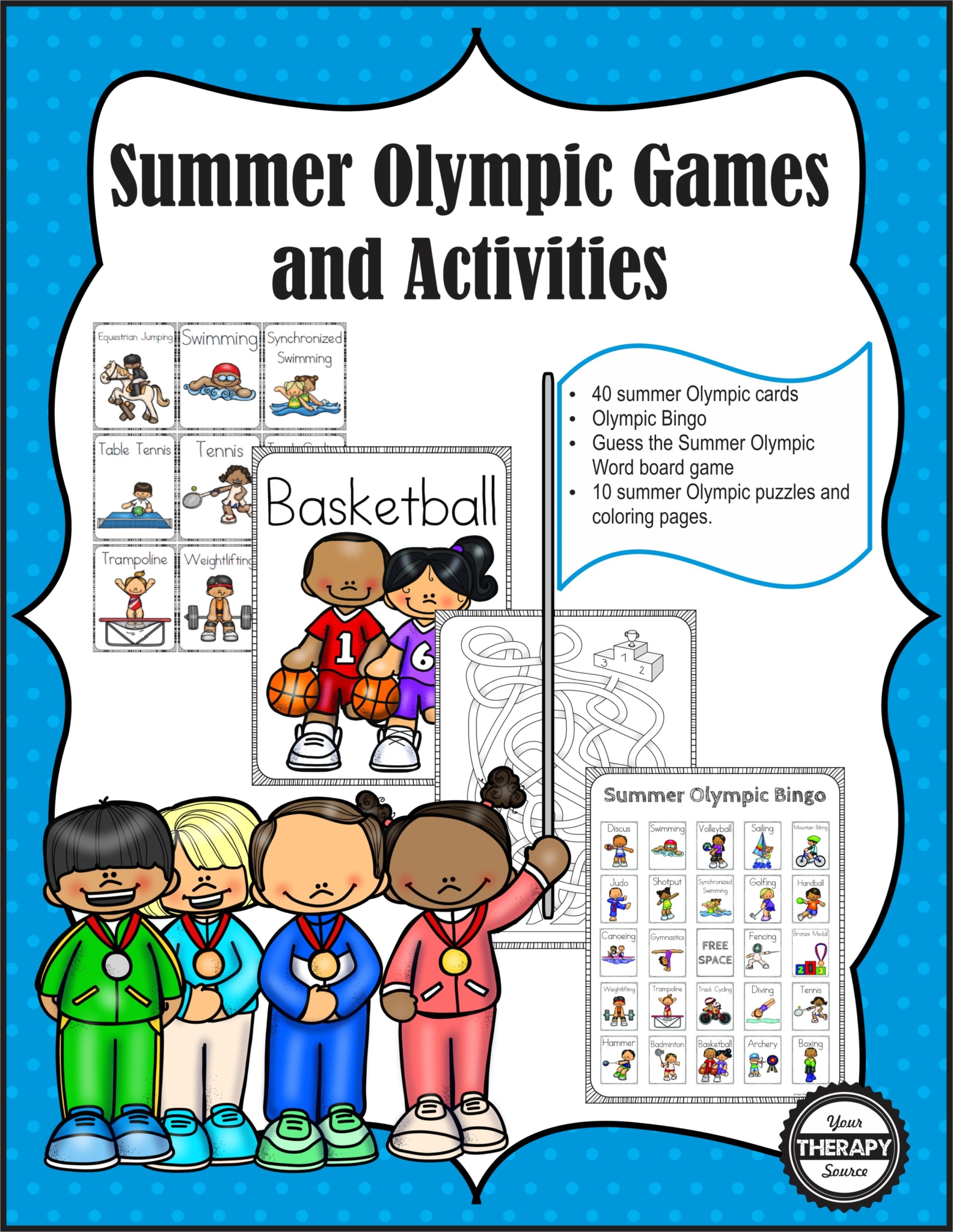 Summer Olympic Games Freebie Activity - Your Therapy Source