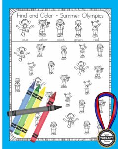 Summer Olympic Games Freebie Activity - Your Therapy Source