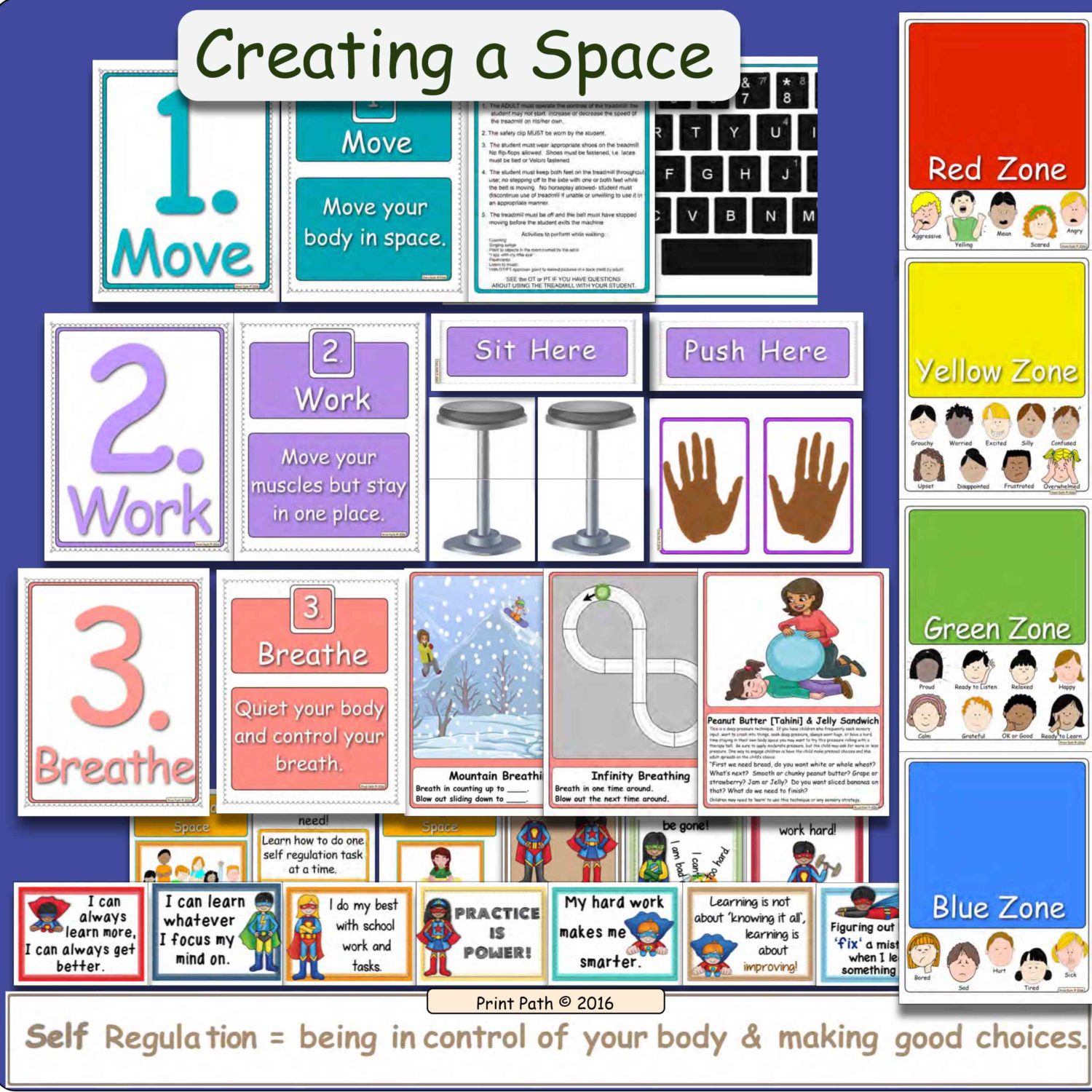 Self Regulation Skills Curriculum - Move Work Breathe - Your Therapy Source