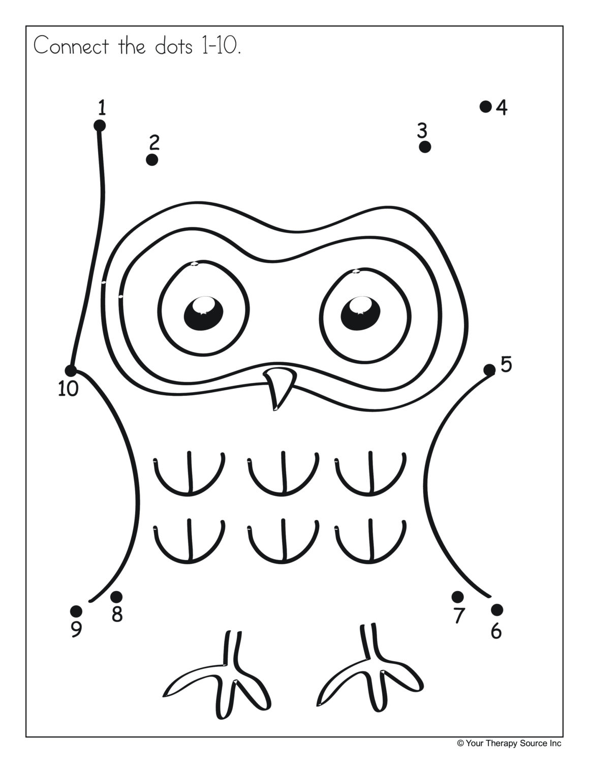 Dot to Dot 1-10 and 1-20 Freebies - Your Therapy Source