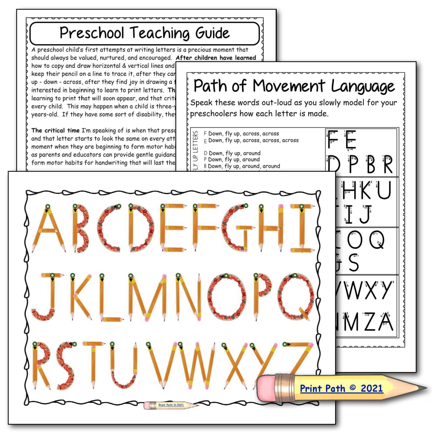 Preschool Handwriting Supported Writing of Capital Letters - Your ...