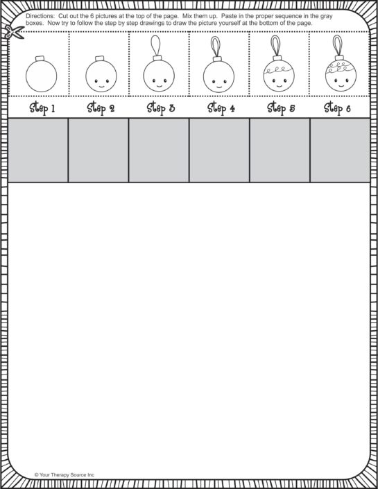 Cut, Sequence, Paste and Draw - Holiday Edition - Your Therapy Source