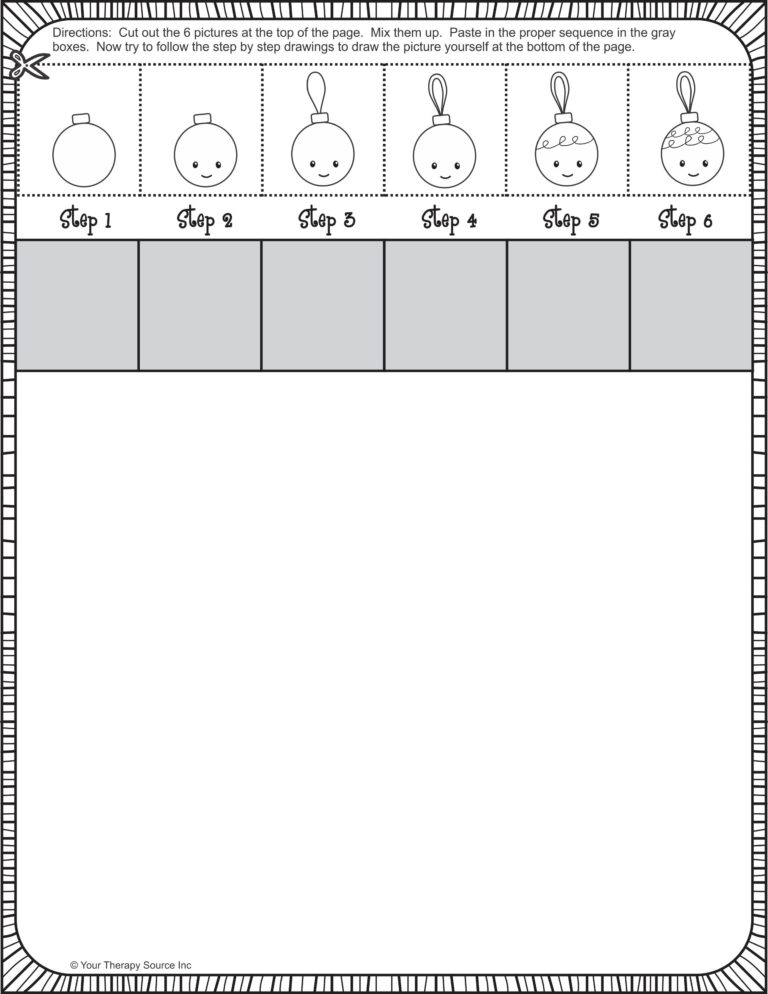 Cut, Sequence, Paste and Draw - Holiday Edition - Your Therapy Source
