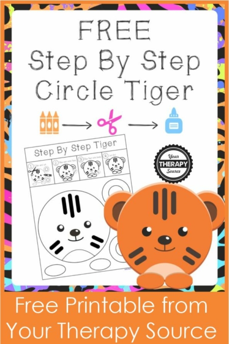 Step By Step Tiger Circle Scissor Project - Free - Your Therapy Source