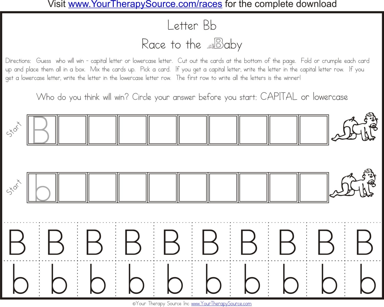 Handwriting Games to Print and Play - FREE - Your Therapy Source