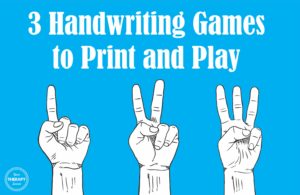 Handwriting Games to Print and Play - FREE - Your Therapy Source