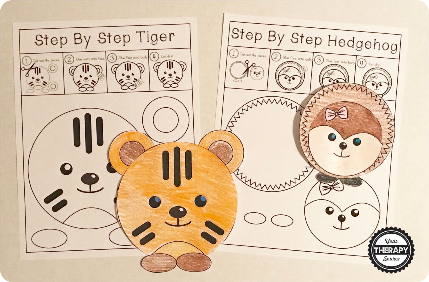 Step By Step Tiger Circle Scissor Project - Free - Your Therapy Source