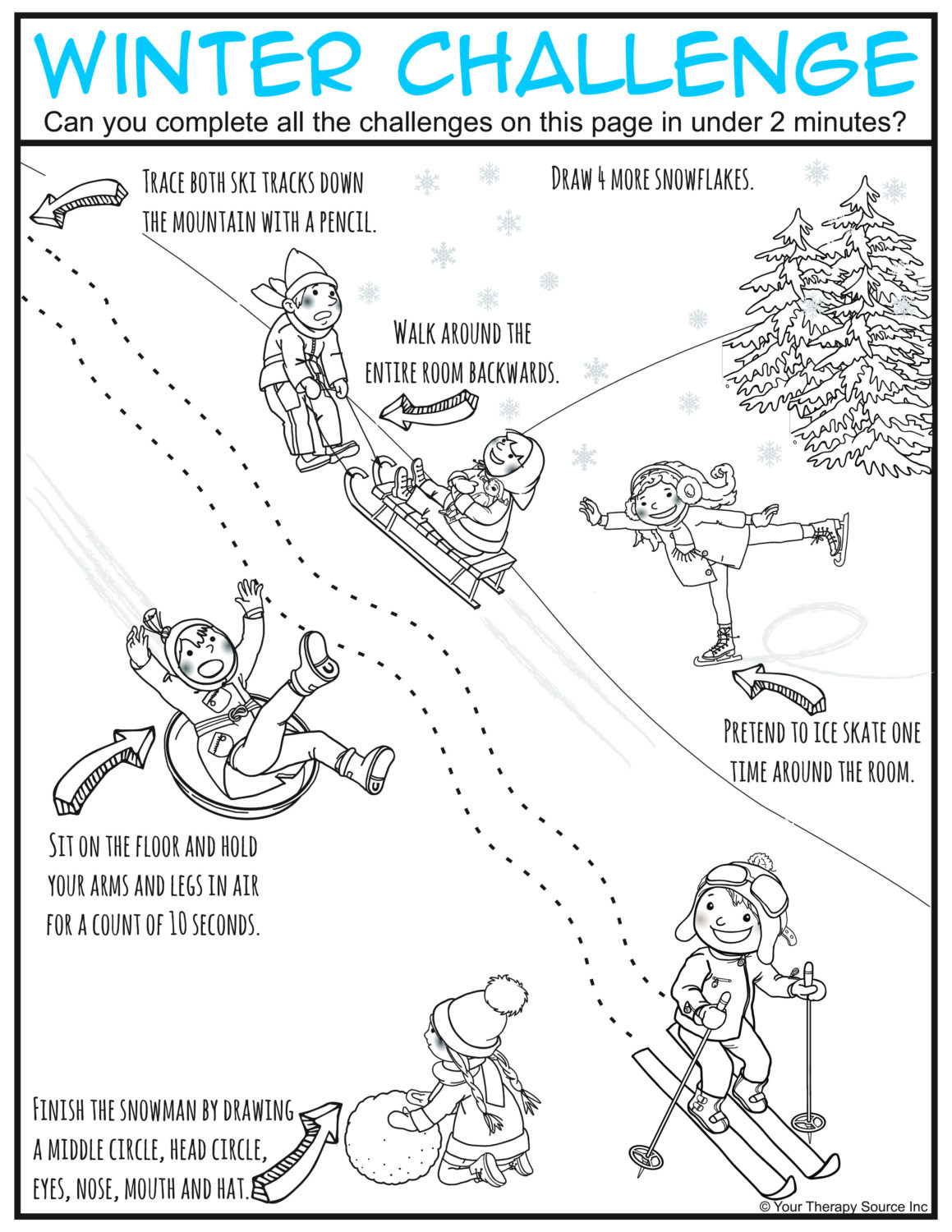 Winter Packet: Fine, Gross and Visual Motor - Your Therapy Source