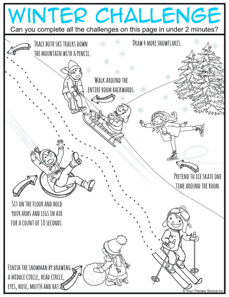 Winter Packet: Fine, Gross and Visual Motor - Your Therapy Source