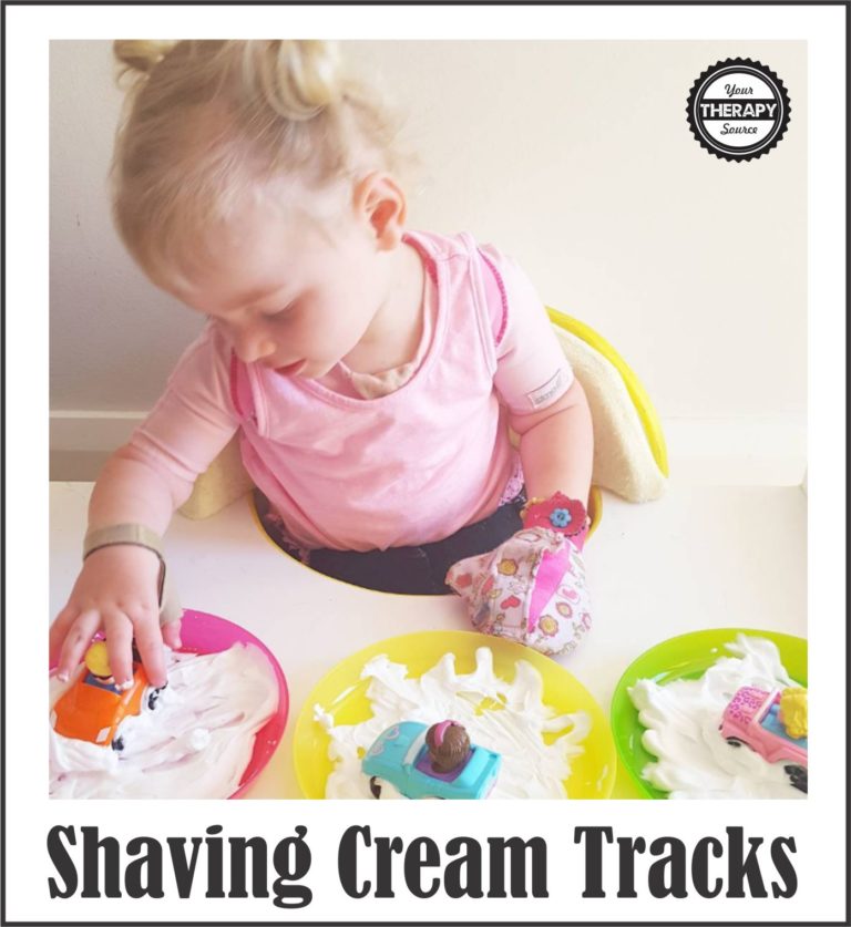 Shaving Cream Tracks - Fine Motor and Sensory Activity - Your Therapy ...