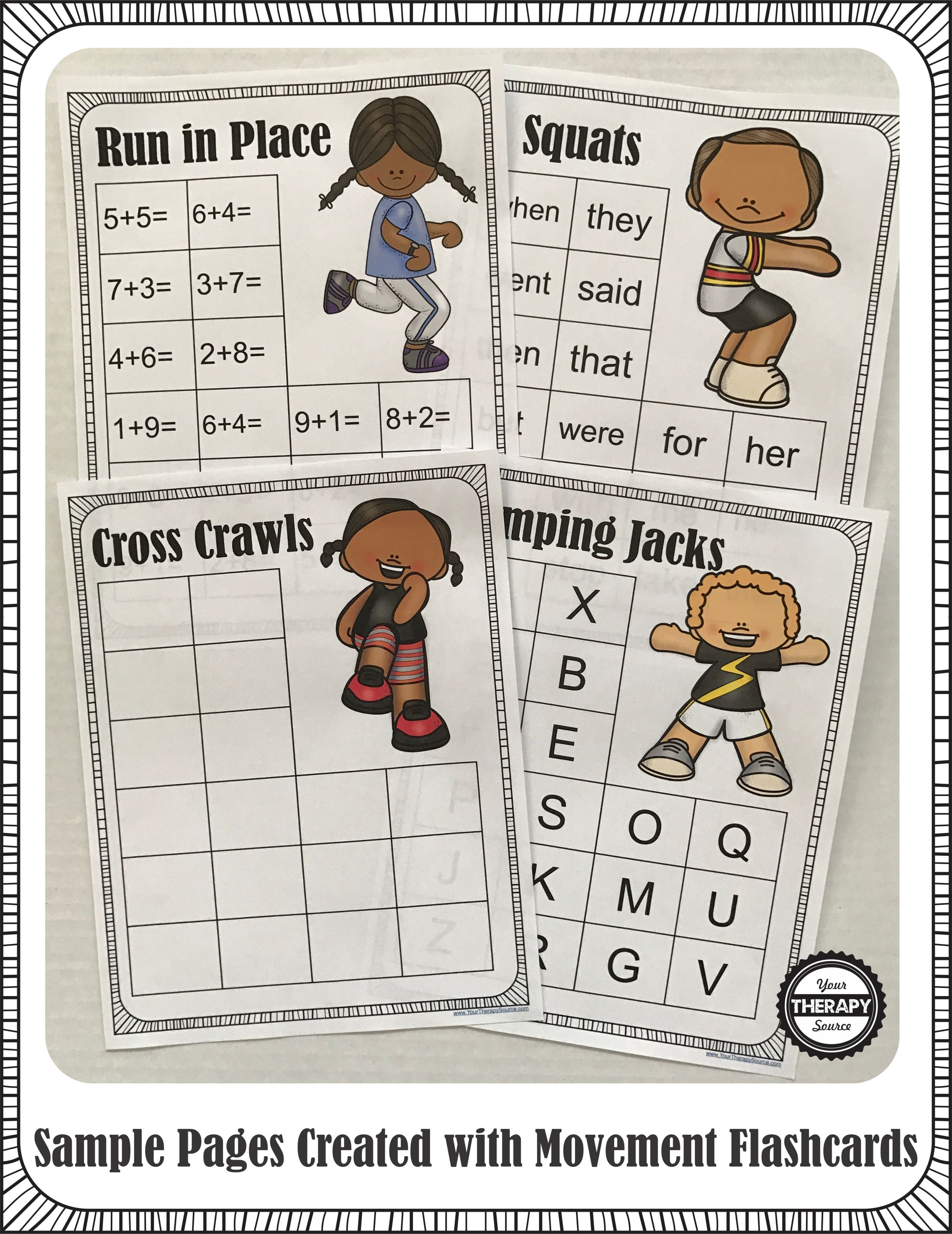 Movement Flashcards - Your Therapy Source