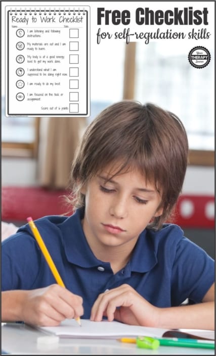 Self Regulation Checklist for Self Monitoring - Your Therapy Source