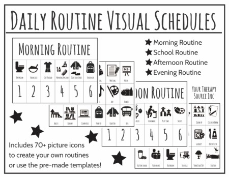 Daily Routine Visual Schedules - Your Therapy Source