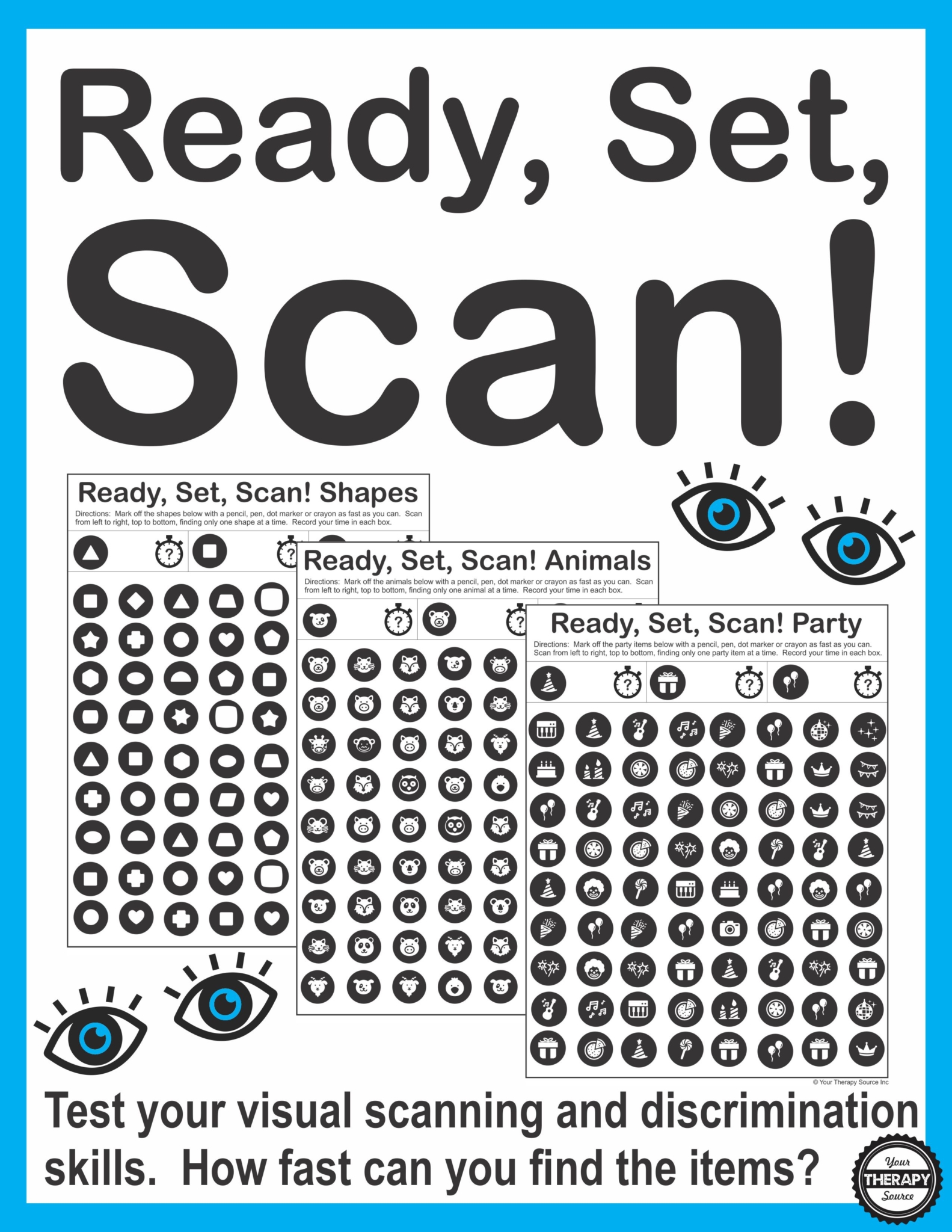 Ready Set Scan Visual Scanning And Discrimination Activity Your 