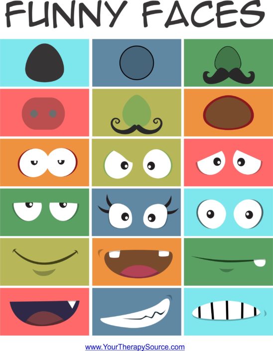 Funny Faces Freebie - Your Therapy Source