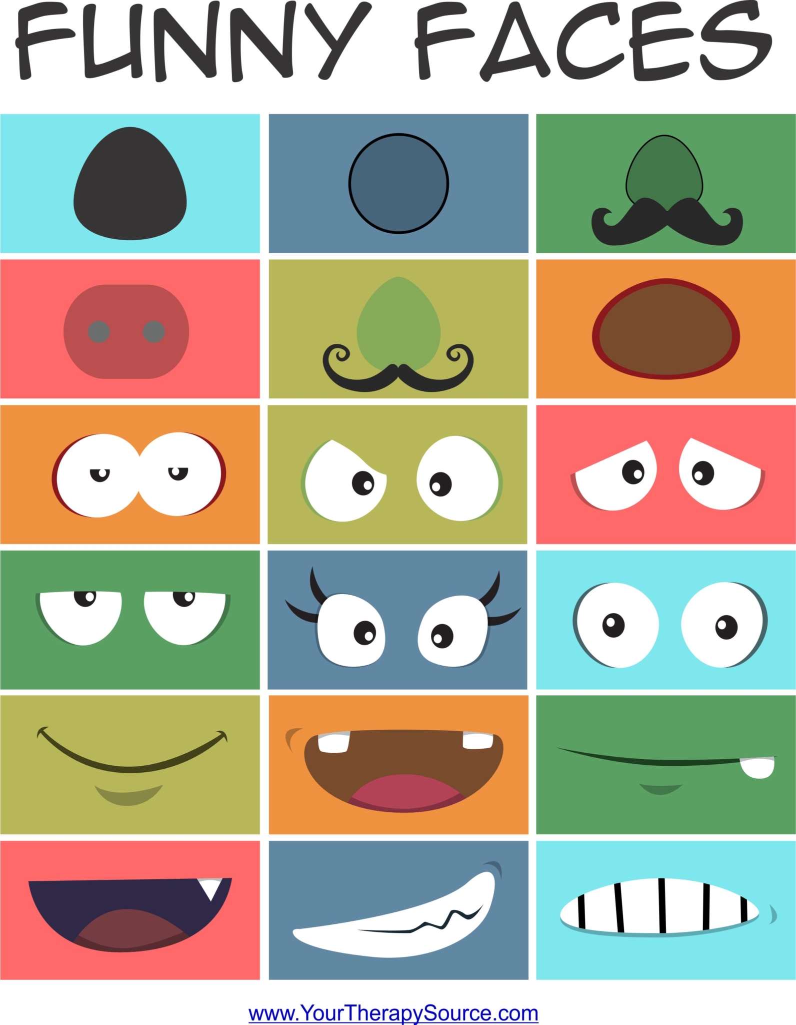 Funny Faces Freebie - Your Therapy Source