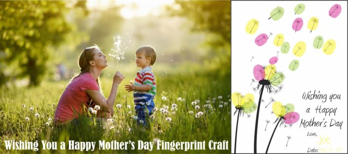 Wishing You a Happy Mother's Day Fingerprint Craft - Your Therapy Source