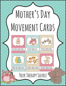 Mother's Day Movement Cards and Games - Your Therapy Source