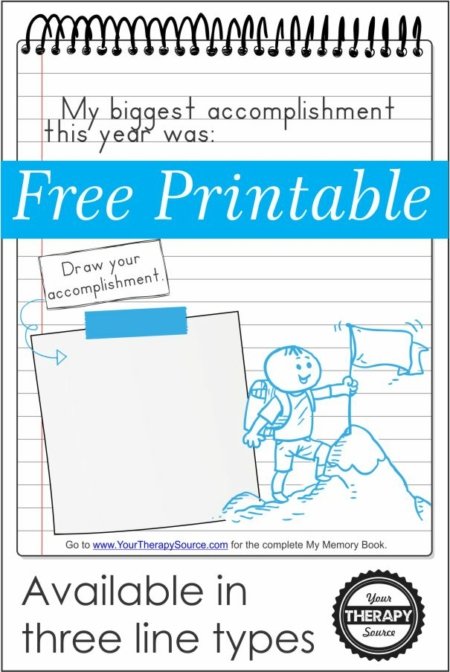 My Biggest Accomplishment Worksheet - Your Therapy Source
