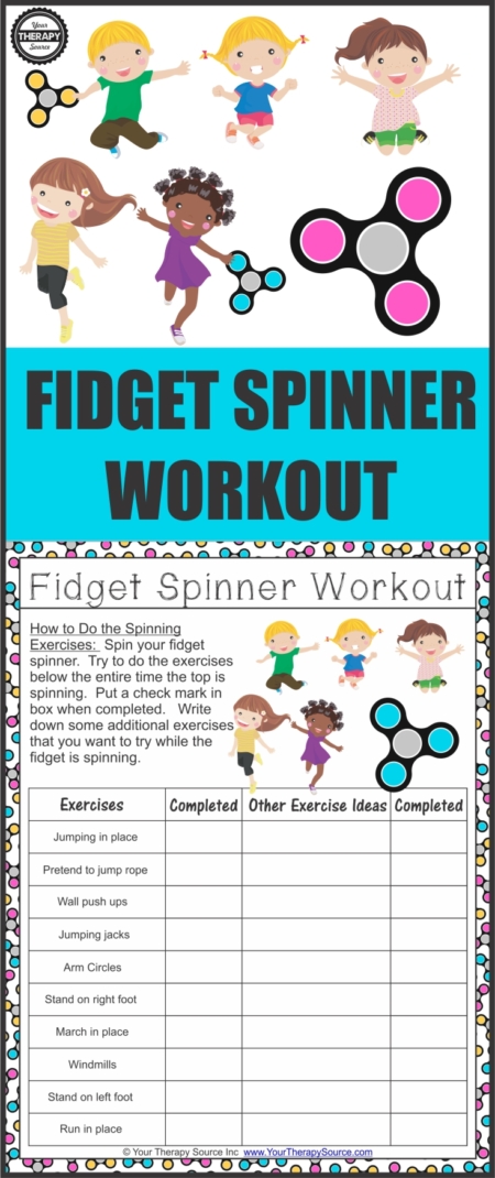 Fidget Spinner Workout - Exercise While It Spins! - Your Therapy Source