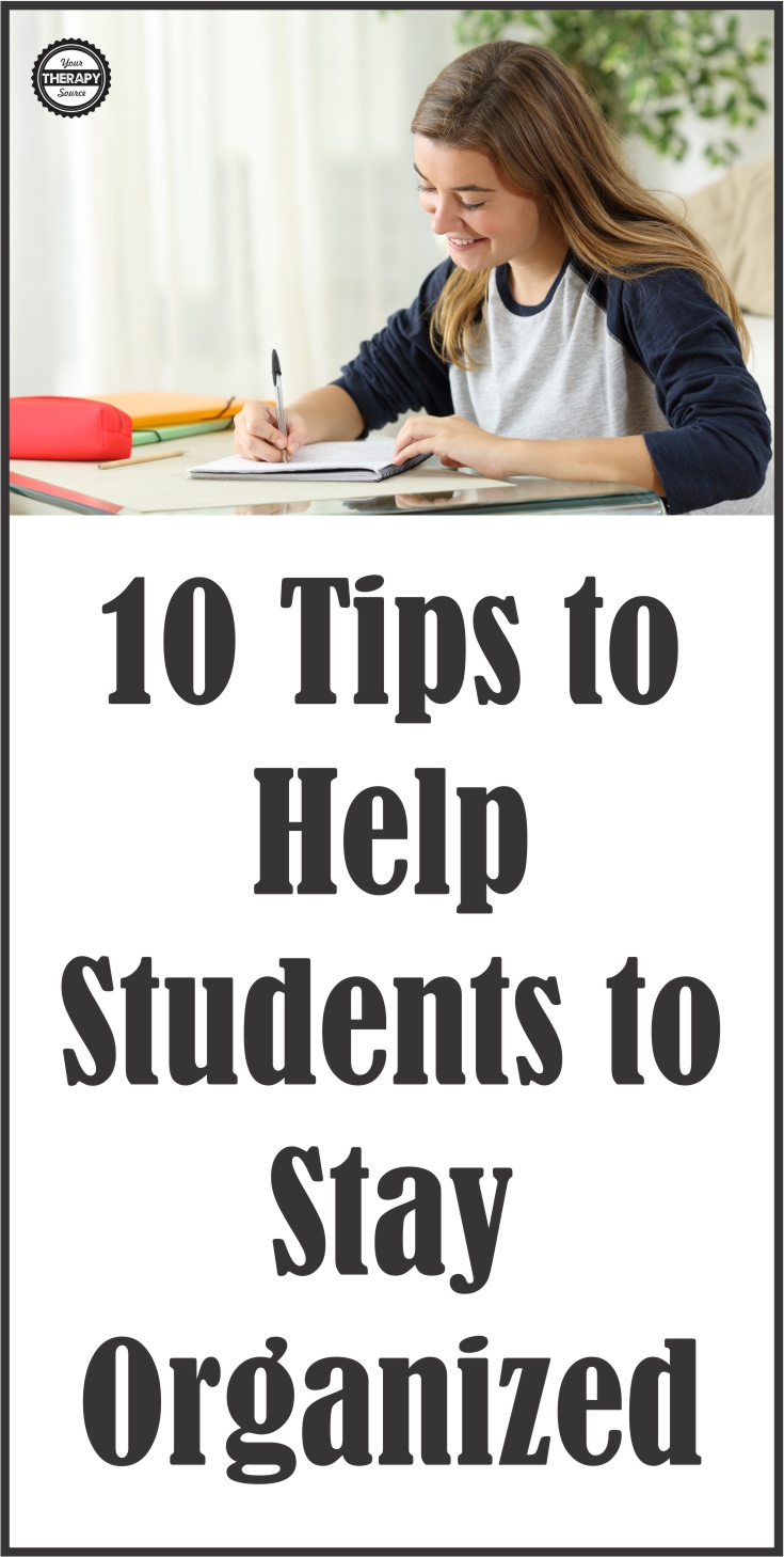 How to Be An Organized Student - Your Therapy Source