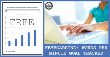 Keyboarding Words Per Minute Goal Tracker - Your Therapy Source